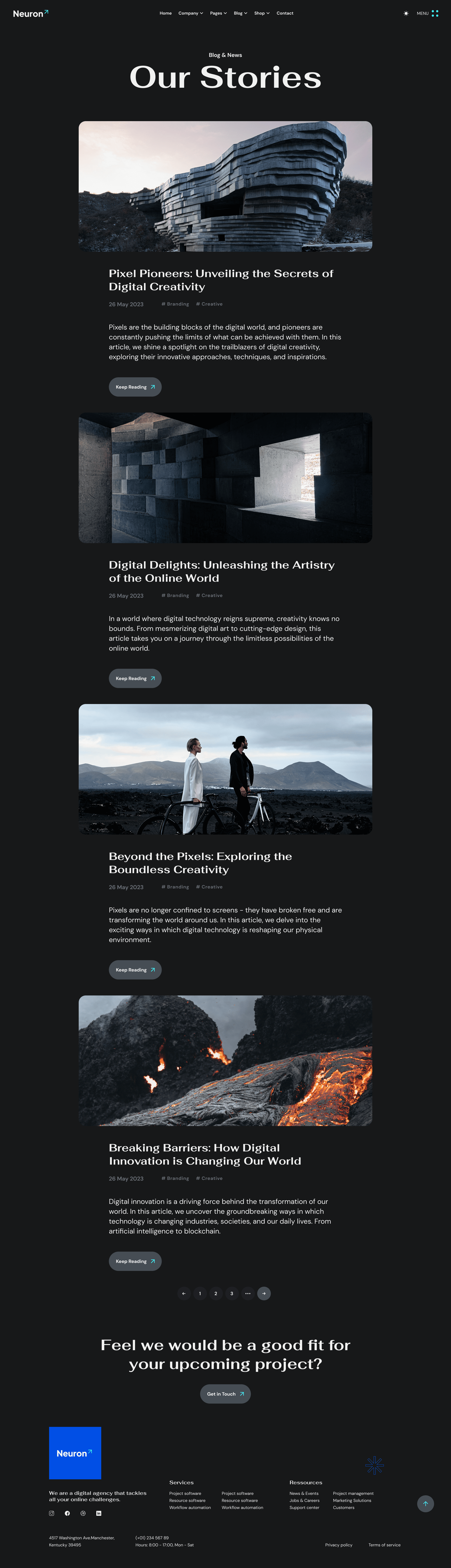 Neuron – Creative Digital Agency Figma Template by alithemes | ThemeForest