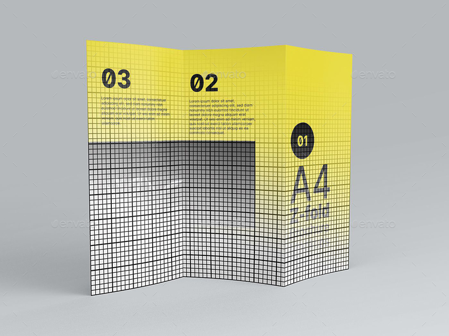 A4 Z-fold Brochure Mockups, Graphics | GraphicRiver