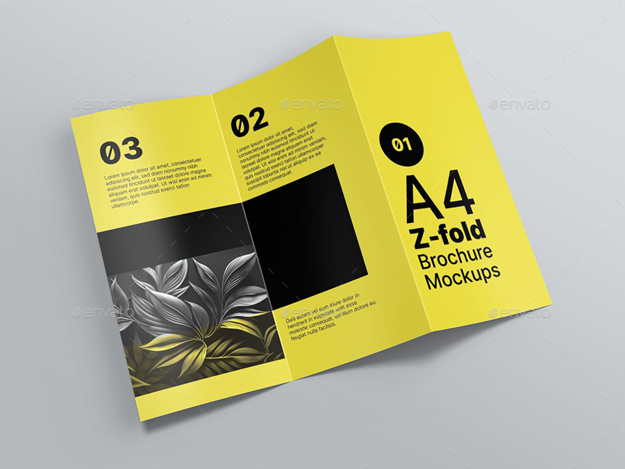 A4 Z-fold Brochure Mockups, Graphics | GraphicRiver