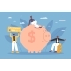 Cartoon People Pending Salary Payments, Vectors | GraphicRiver