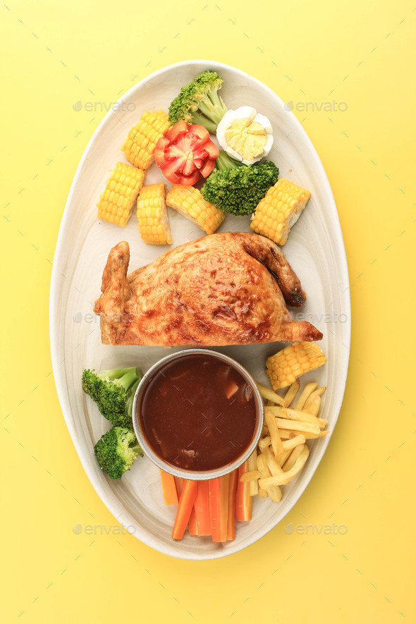 Ayam Kodok Setengah, Half Stuffed Whole Chicken with Meat Inside. Stock ...