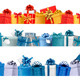 Collection of Holiday Banners with Colorful Gifts, Vectors | GraphicRiver