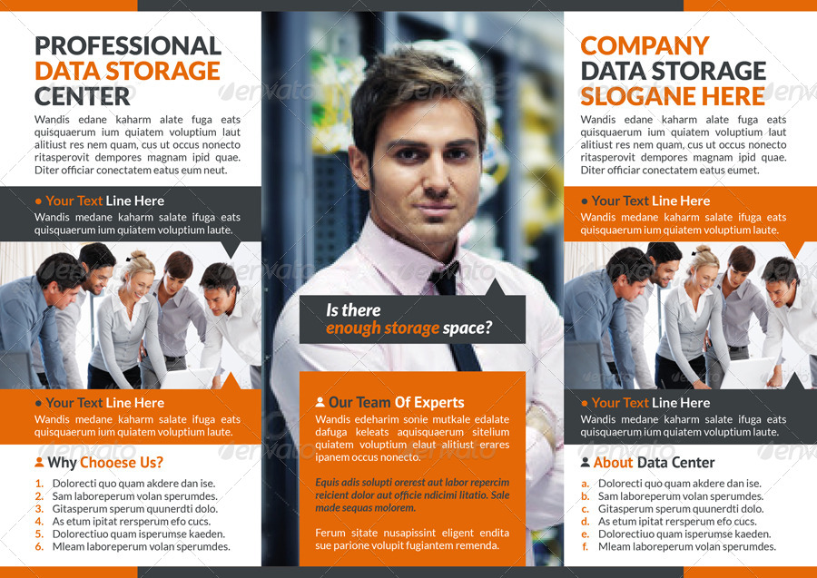 Data Center Business Tri-Fold, Print Templates | GraphicRiver