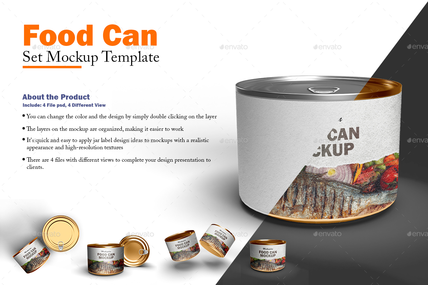Food Can Mockup Template, Graphics | GraphicRiver