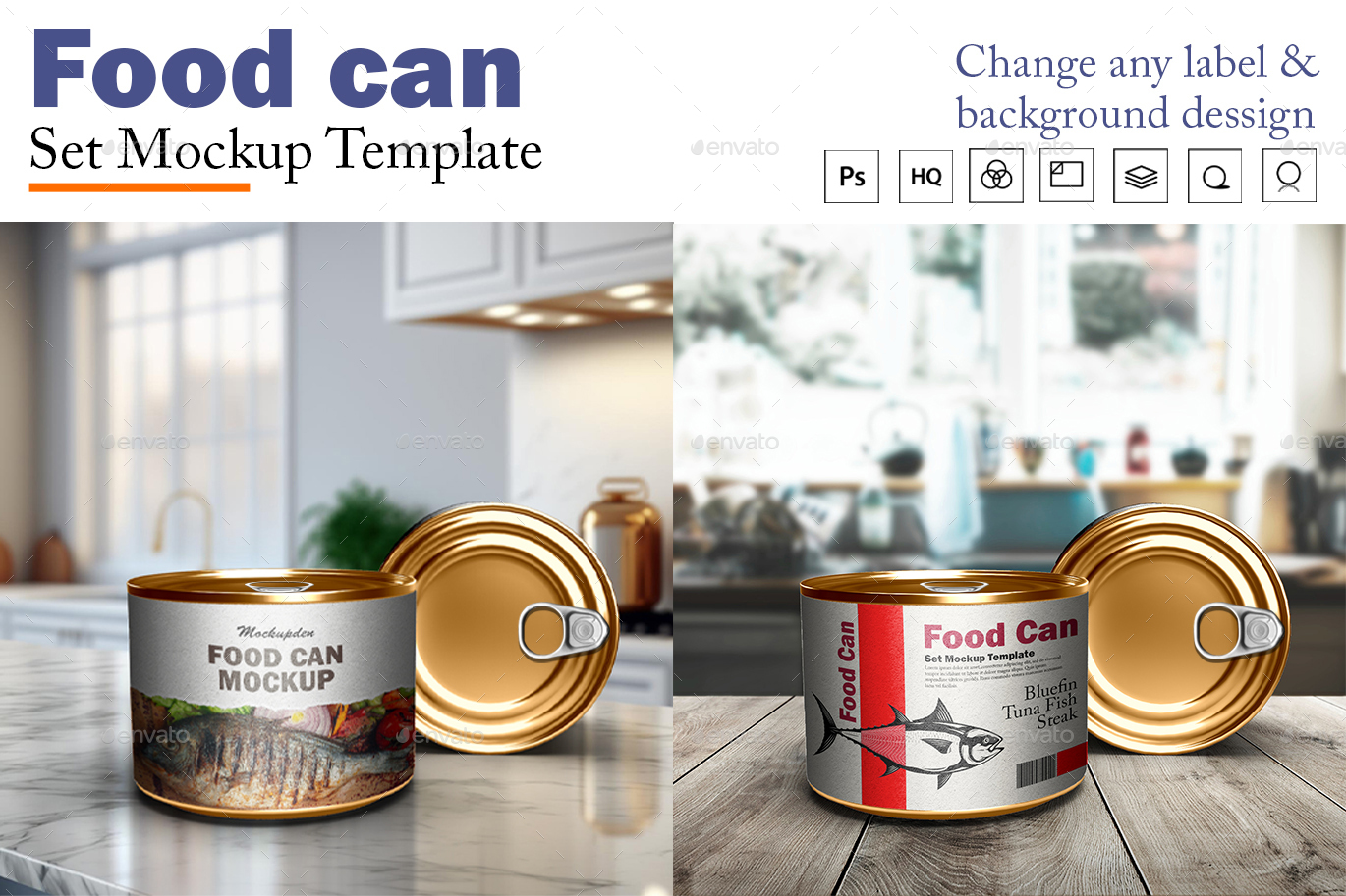 Food Can Mockup Template, Graphics | GraphicRiver