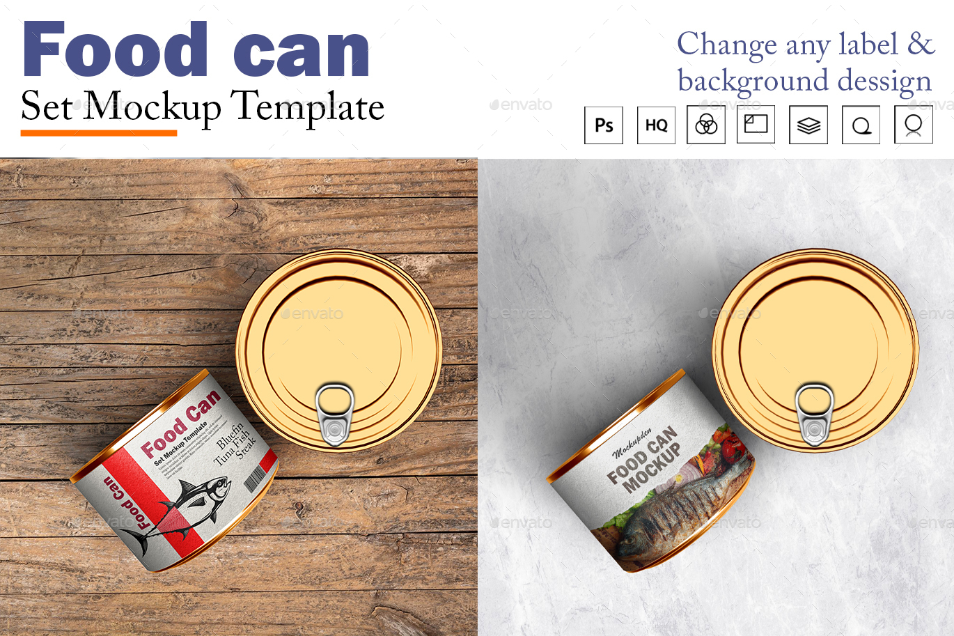 Food Can Mockup Template, Graphics | GraphicRiver