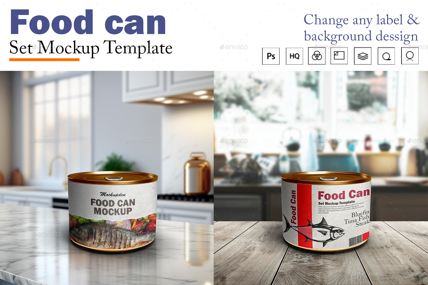 Food Can Mockup Template, Graphics | GraphicRiver