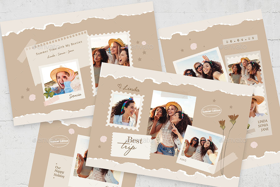 Photo Card Template Set, Print Templates | GraphicRiver