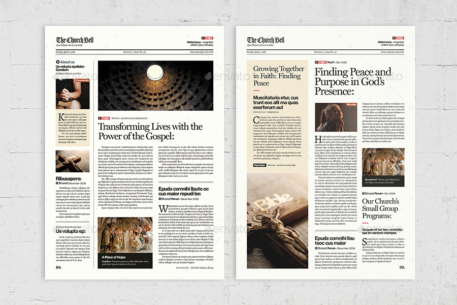 Newspaper Newsletter Layout, Print Templates | GraphicRiver