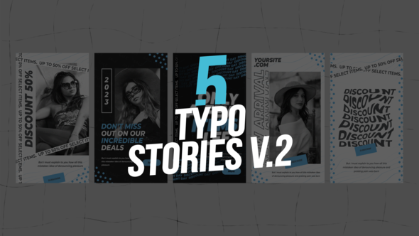 5 Typo Stories V.2, After Effects Project Files | VideoHive