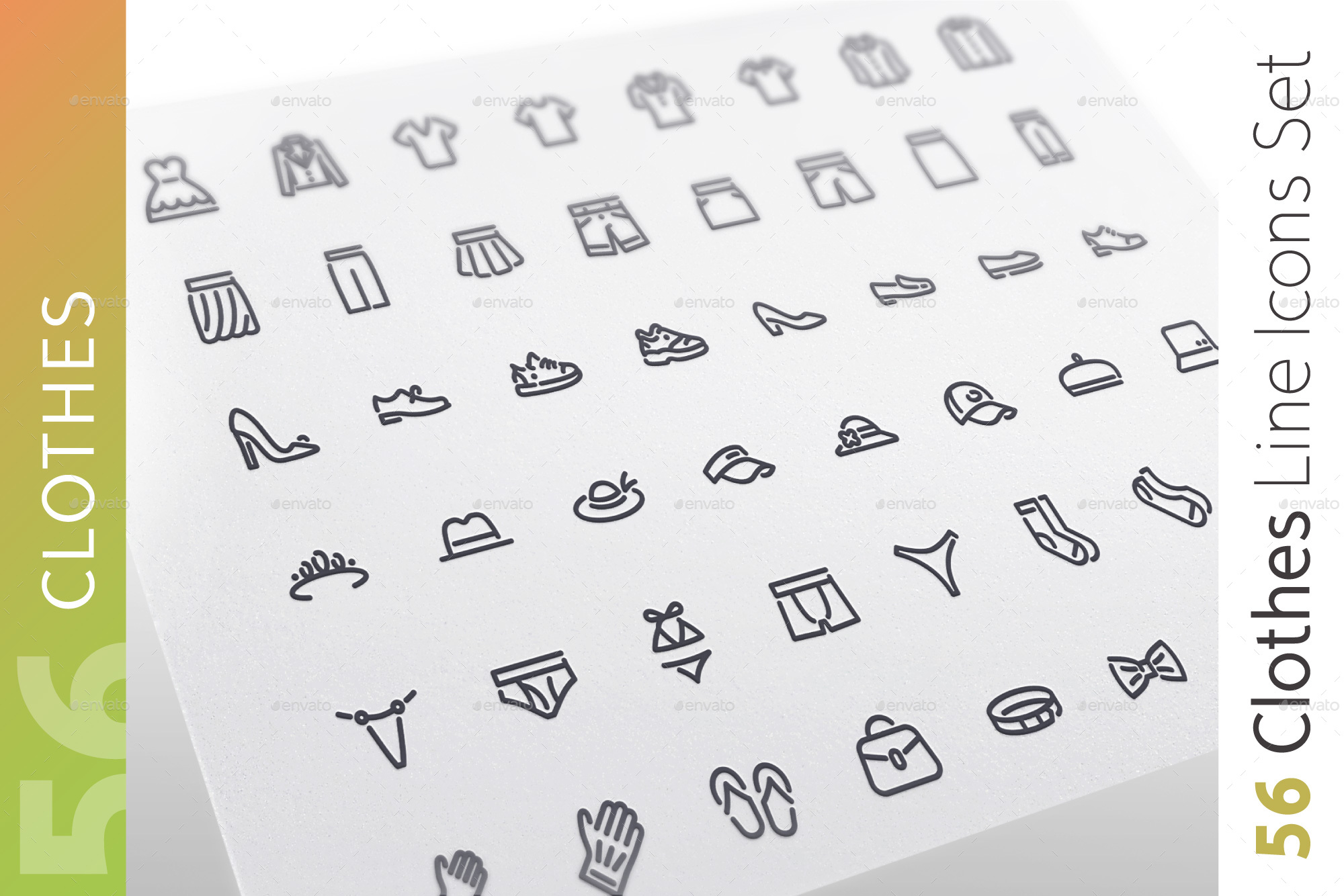 Clothes Line Icons Set, Icons | GraphicRiver