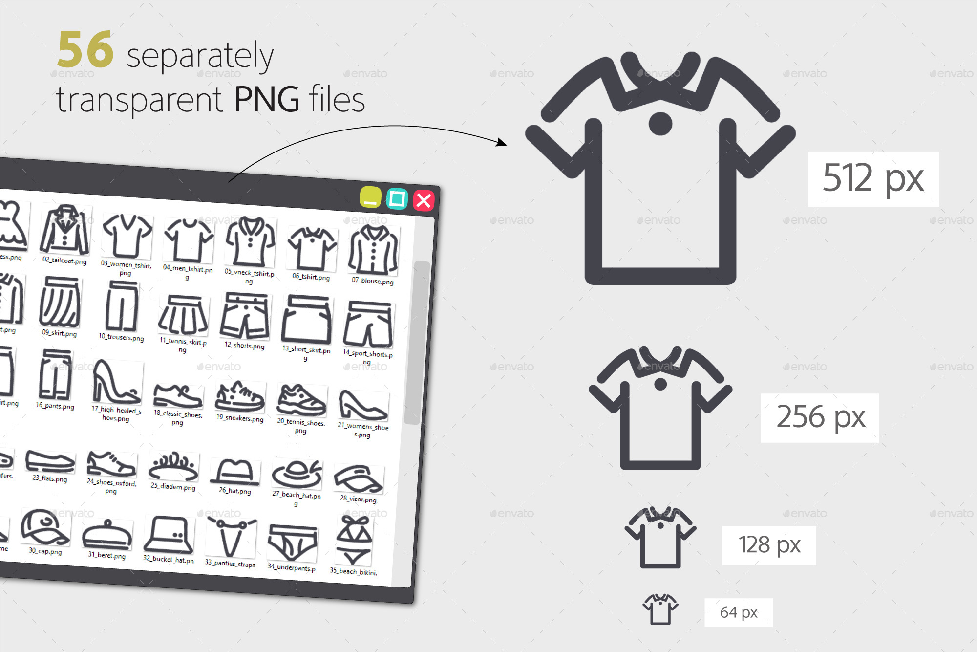 Clothes Line Icons Set, Icons | GraphicRiver