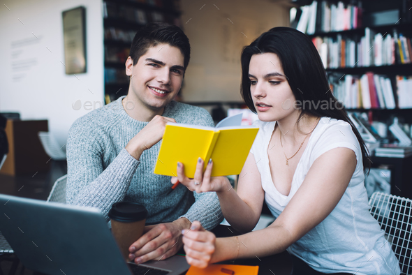 Office employees reading notes and solving work issues Stock Photo by ...