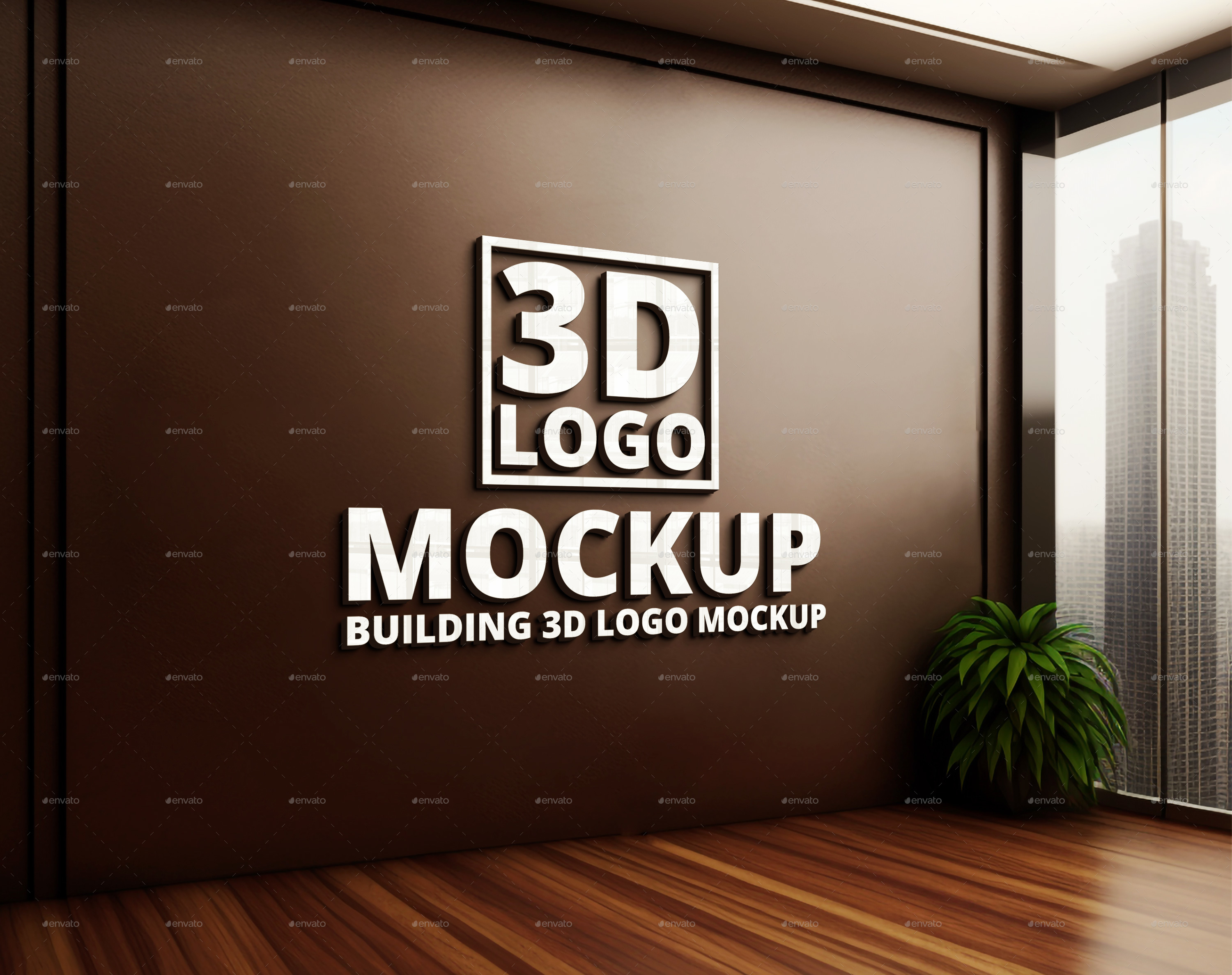 13 3D LOGO MOCKUP wall office, Graphics | GraphicRiver