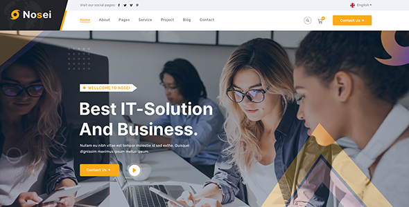 Nosei - IT Solutions & Services Theme by Bravis-Themes | ThemeForest