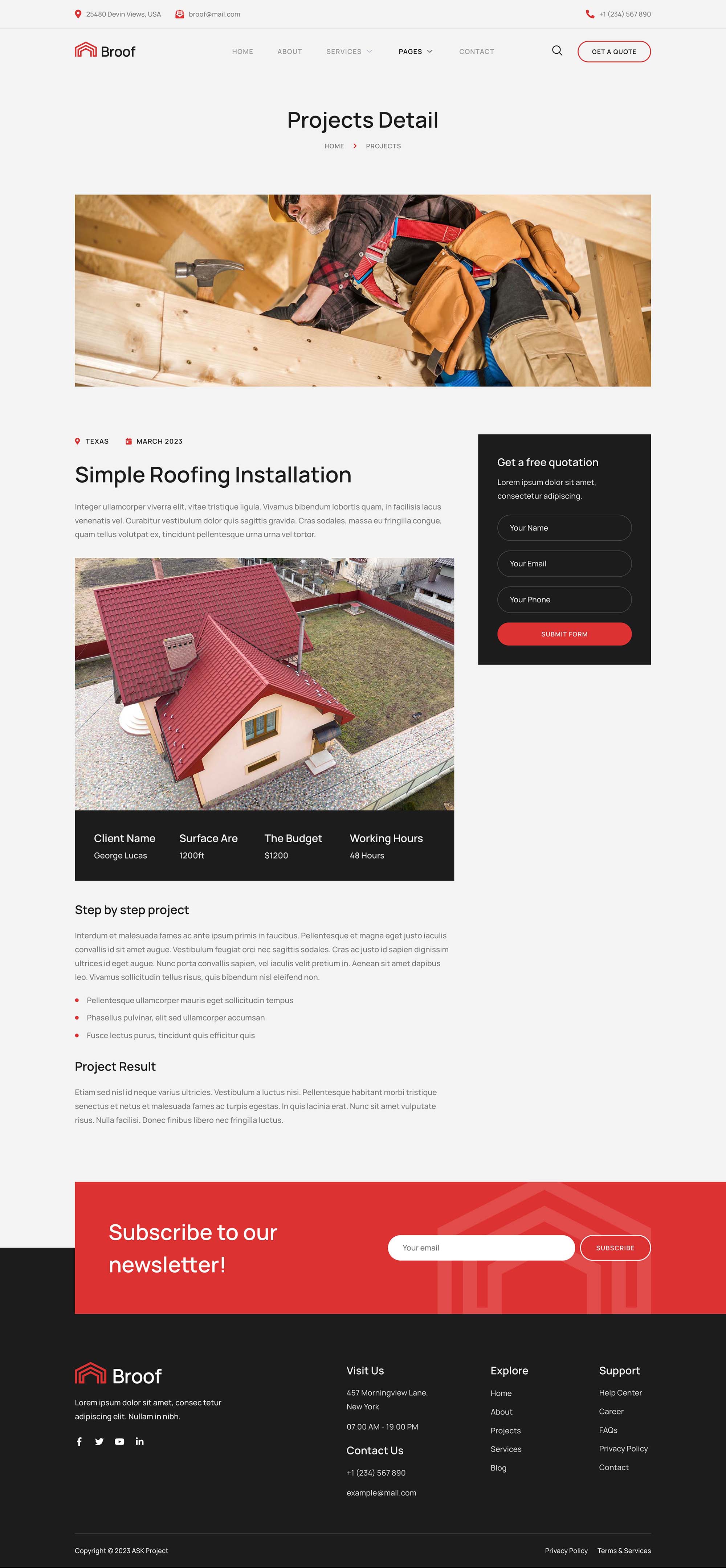 Broof - Roofing Services Elementor Template Kit by askproject | ThemeForest