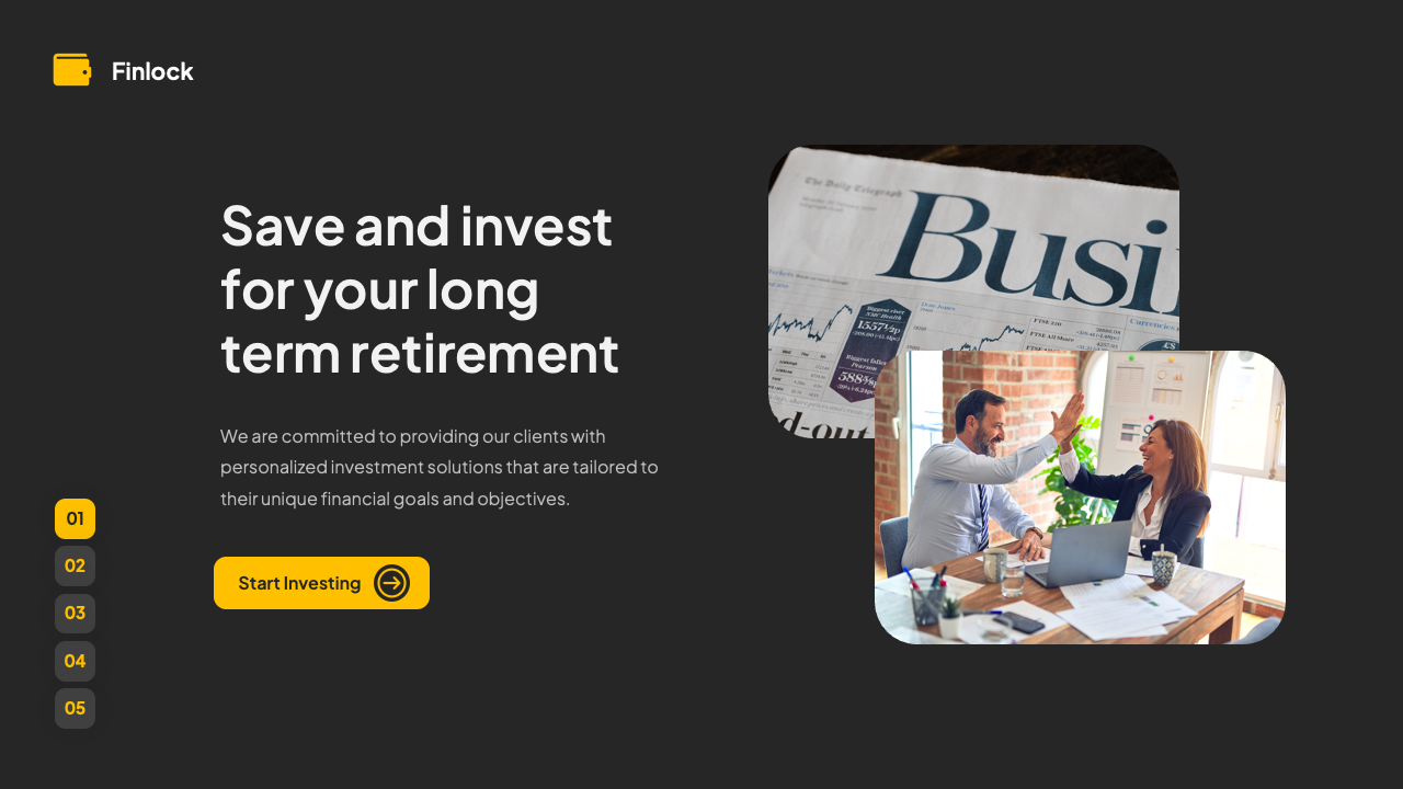 Finlock - Financial Investment PowerPoint Template, Presentation Templates