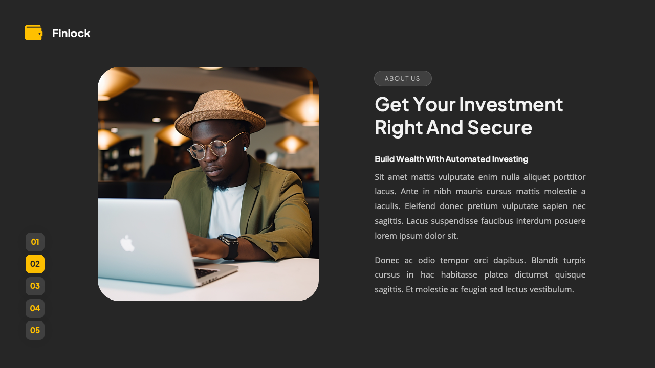 Finlock - Financial Investment PowerPoint Template, Presentation Templates