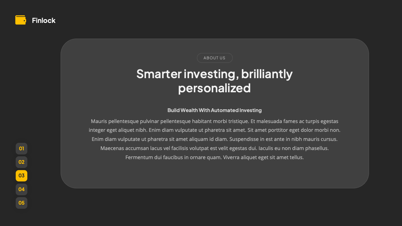 Finlock - Financial Investment PowerPoint Template, Presentation Templates