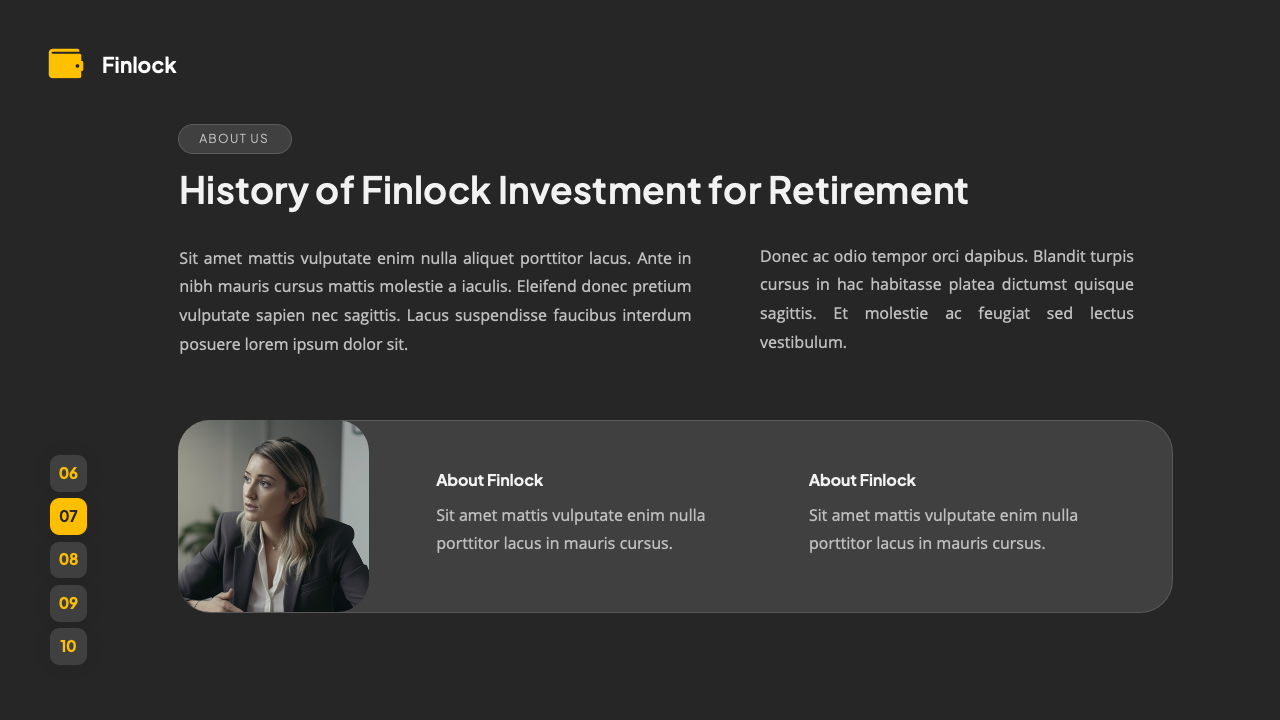 Finlock - Financial Investment PowerPoint Template, Presentation Templates