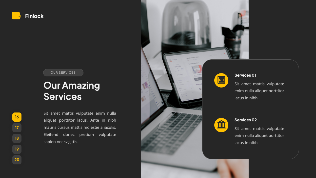 Finlock - Financial Investment PowerPoint Template, Presentation Templates