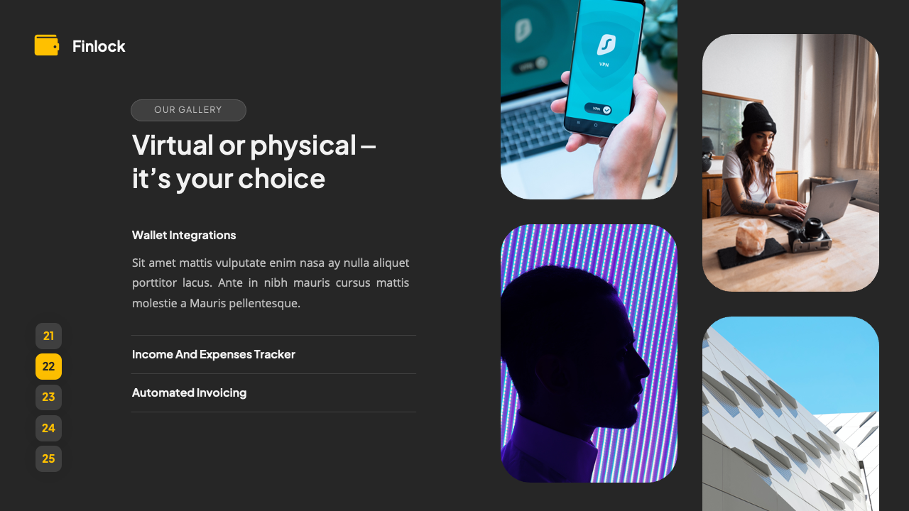 Finlock - Financial Investment PowerPoint Template, Presentation Templates