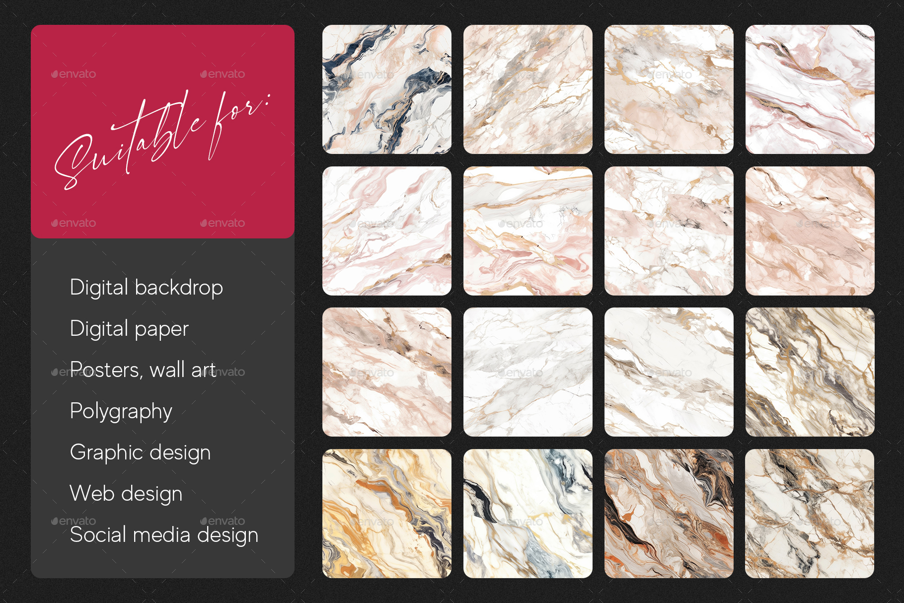 Seamless White Marble Texture Pack, Graphics | GraphicRiver