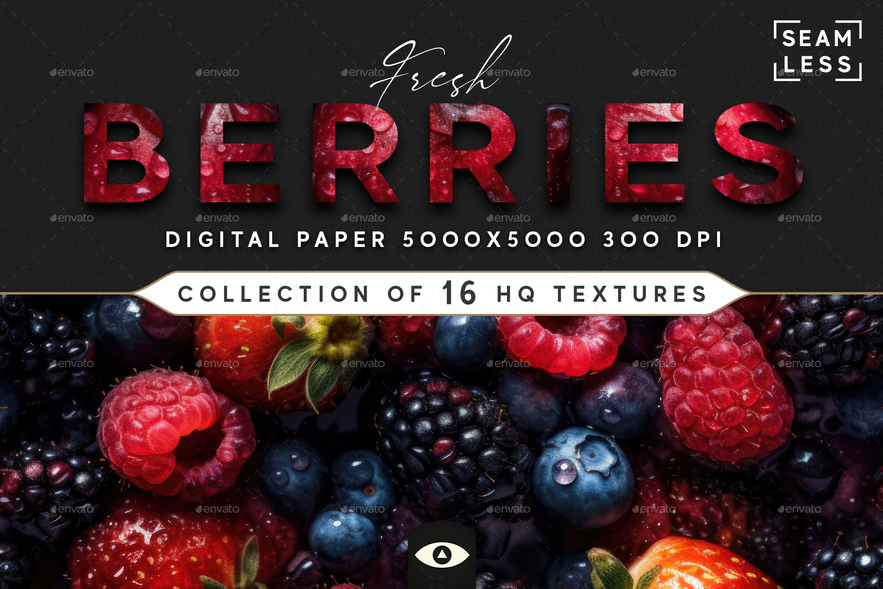 Seamless Fresh Berries Texture Pack, Graphics | GraphicRiver