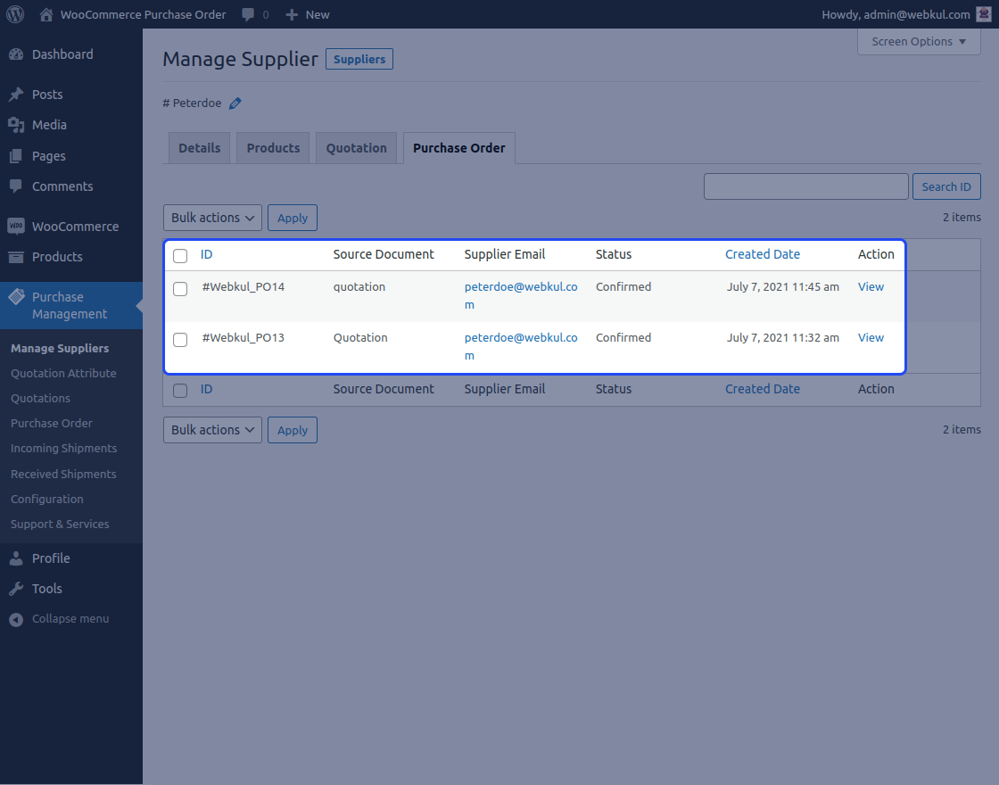 Purchase Order Plugin For Woocommerce By Webkul Codecanyon