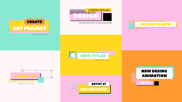 Colorful Titles, After Effects Project Files | VideoHive