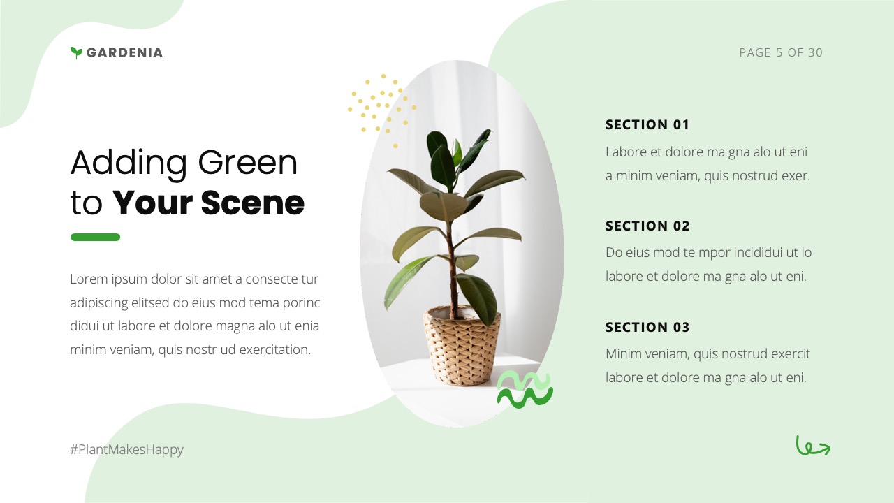 Gardenia - Garden & Plant Google Slides Template, Presentation Templates