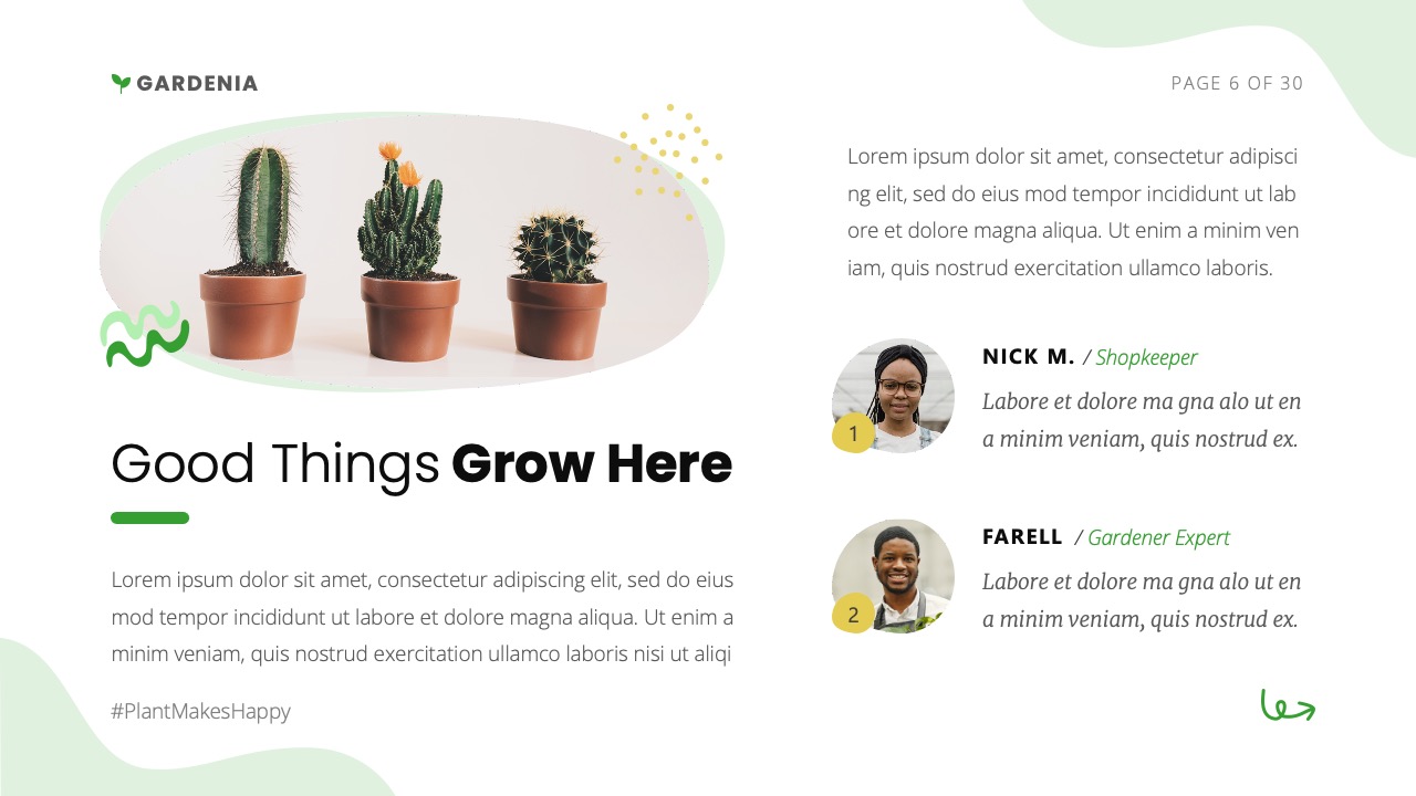 Gardenia - Garden & Plant Google Slides Template, Presentation Templates