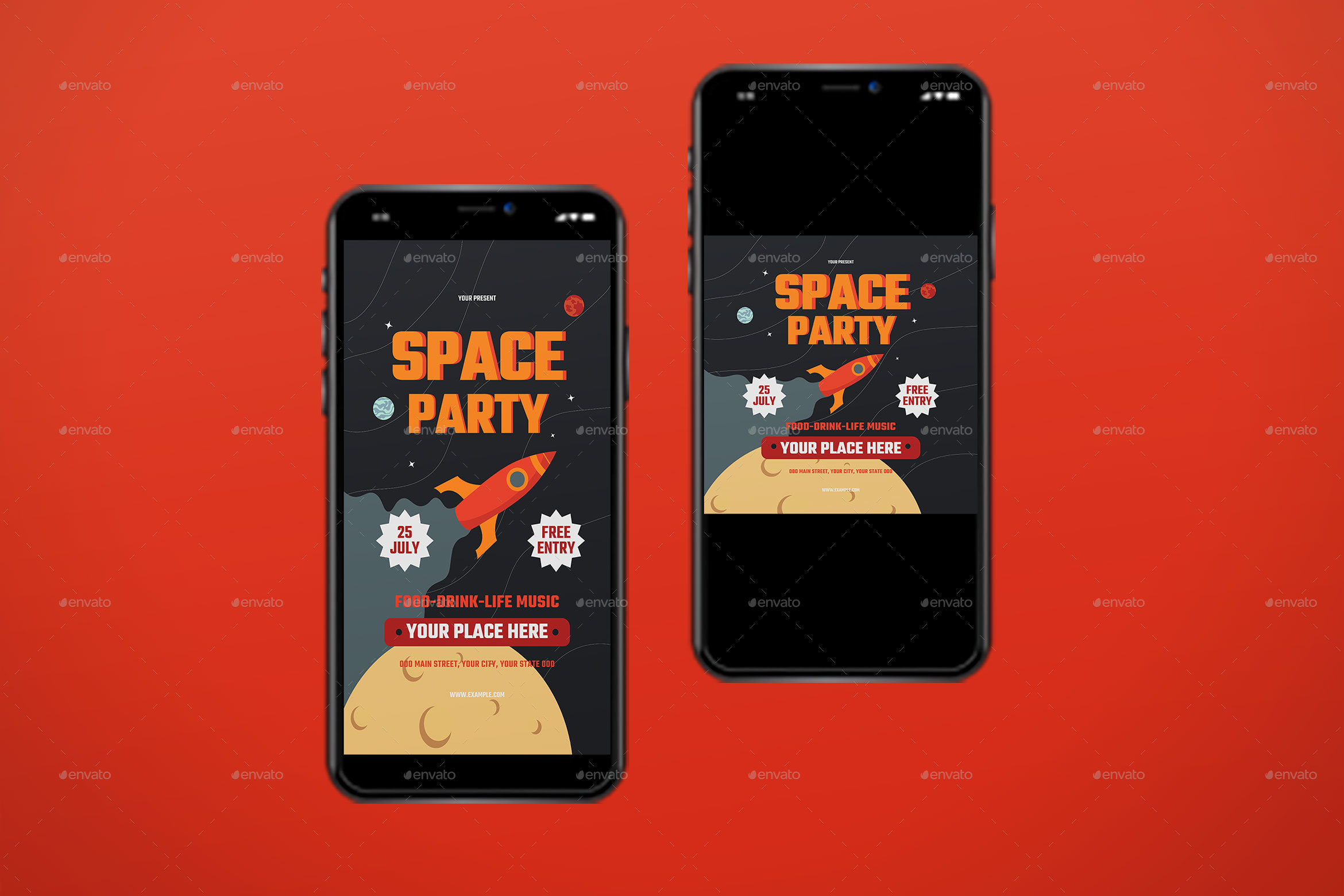 Space Party Flyer, Print Templates | GraphicRiver