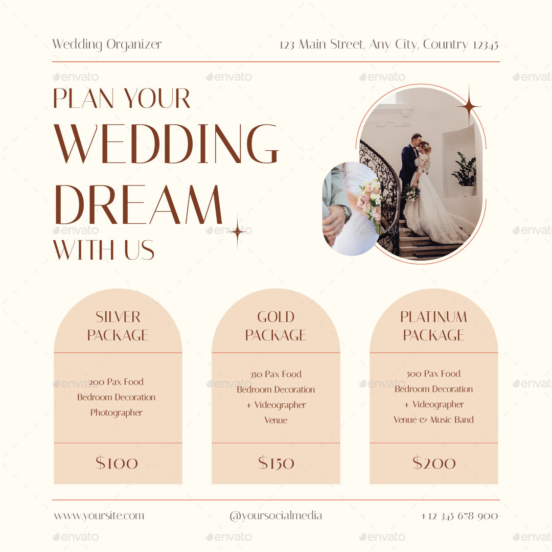 Wedding Package Promotion Flyer, Print Templates | GraphicRiver