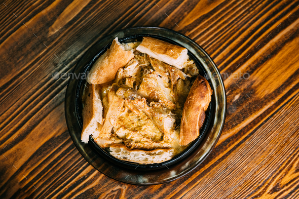 Chkmeruli or Shkmeruli is a traditional Georgian dish of chicken in ...