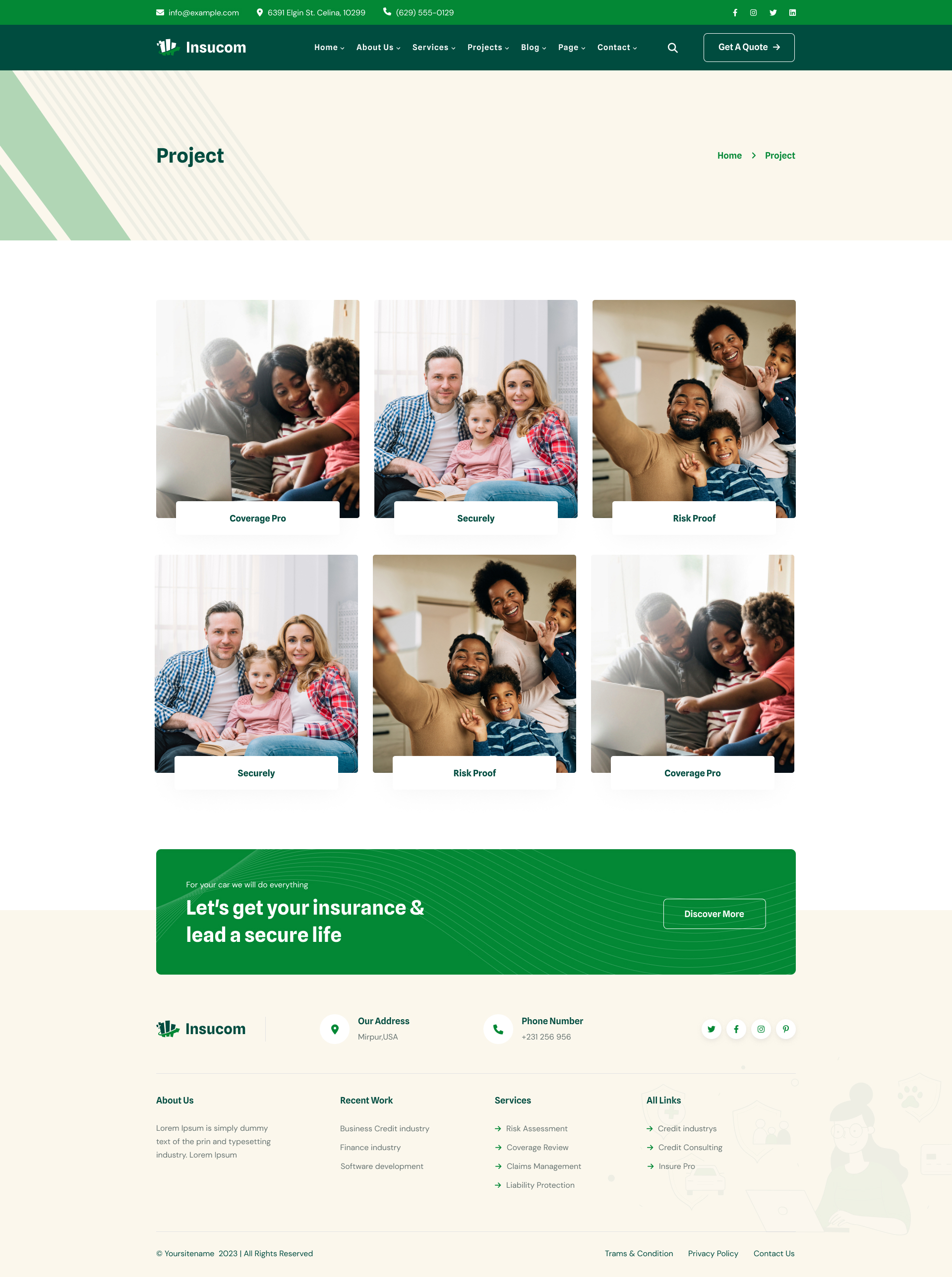 Insucom - Insurance Company Figma Template by Mugli | ThemeForest