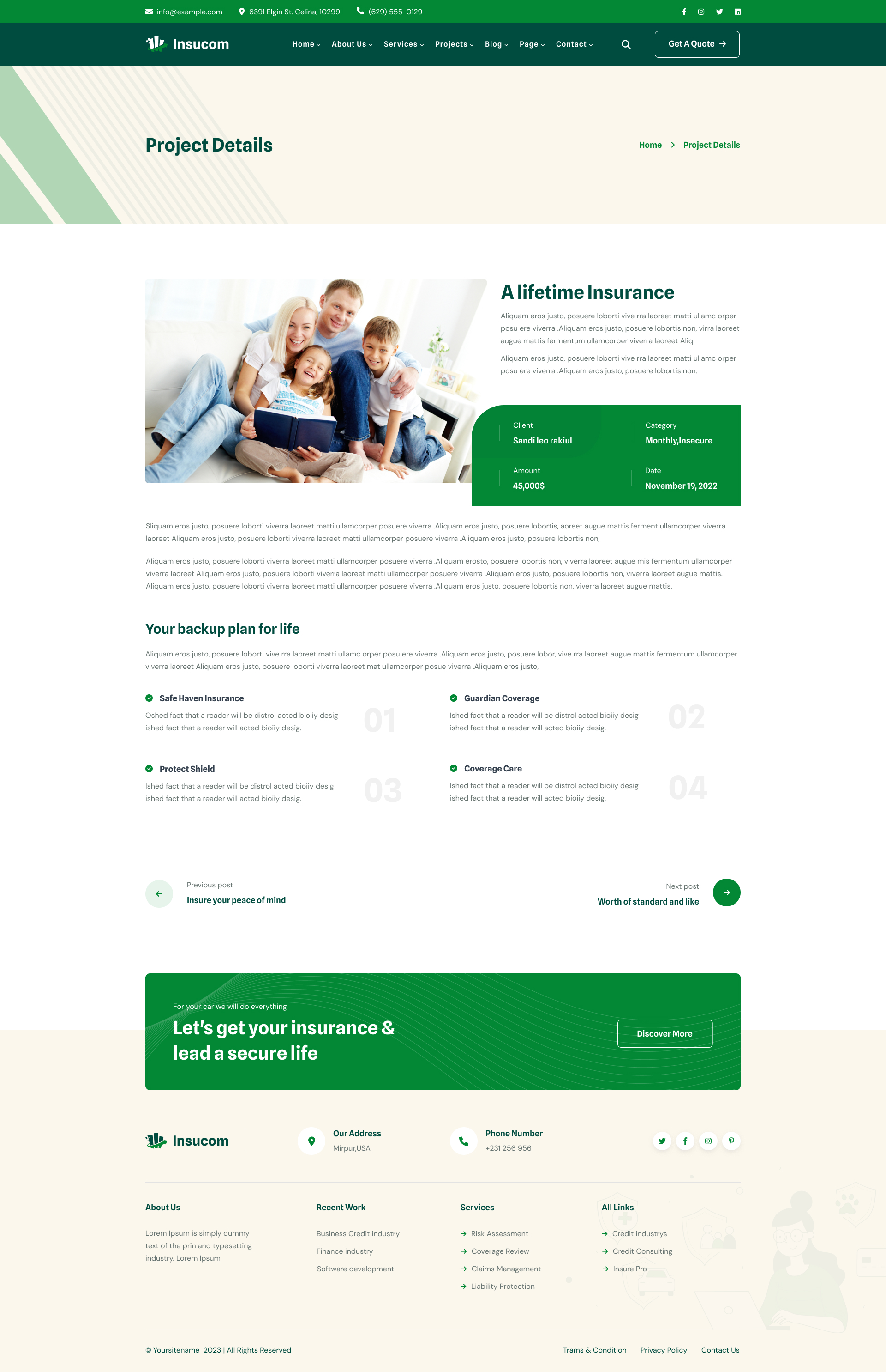 Insucom - Insurance Company Figma Template by Mugli | ThemeForest