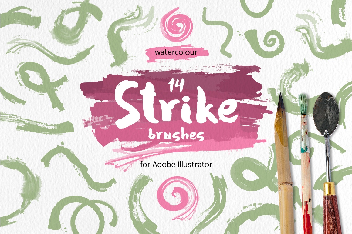Strike Brushes for Adobe Illustrator, Add-ons | GraphicRiver