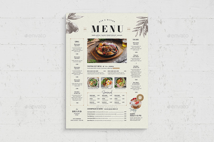 Menu Template, Print Templates | GraphicRiver