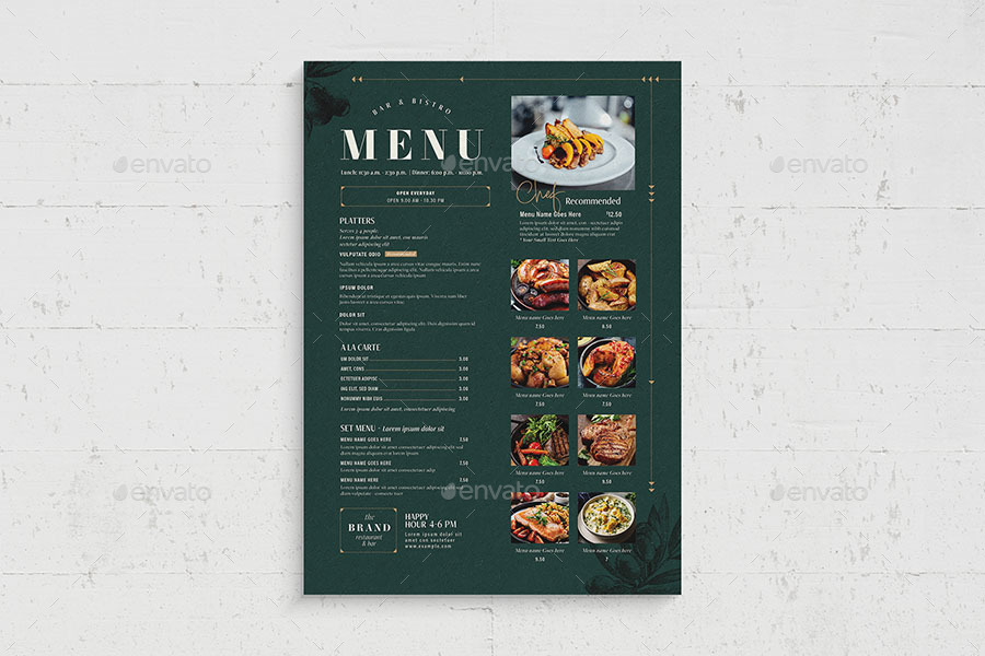 Menu Template, Print Templates | GraphicRiver