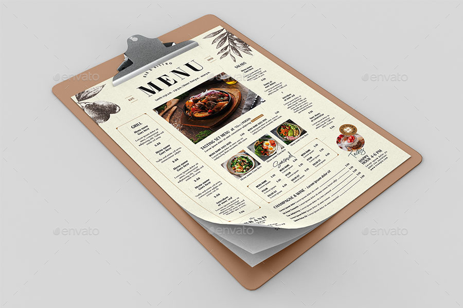 Menu Template, Print Templates | GraphicRiver