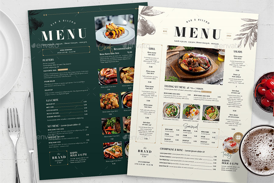 Menu Template, Print Templates | GraphicRiver