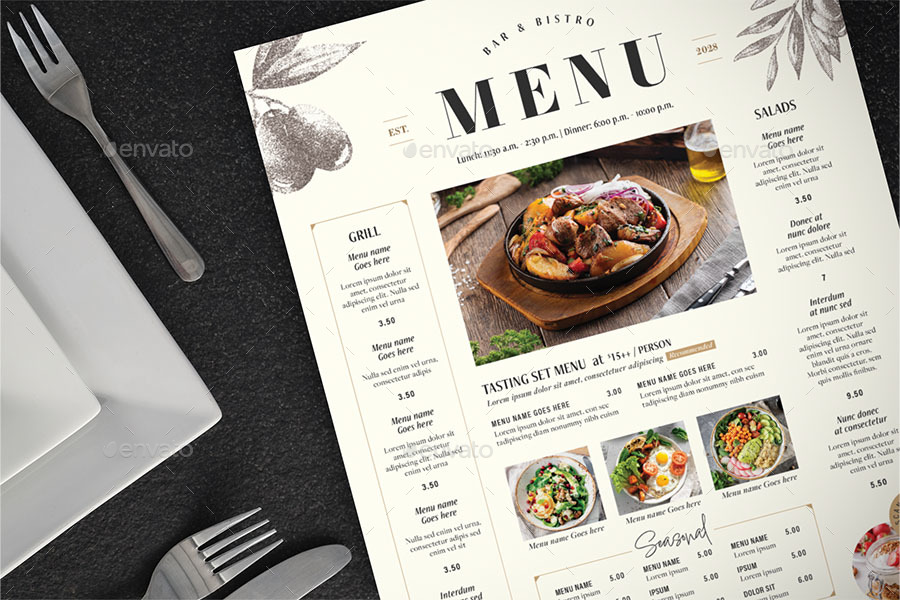 Menu Template, Print Templates | GraphicRiver