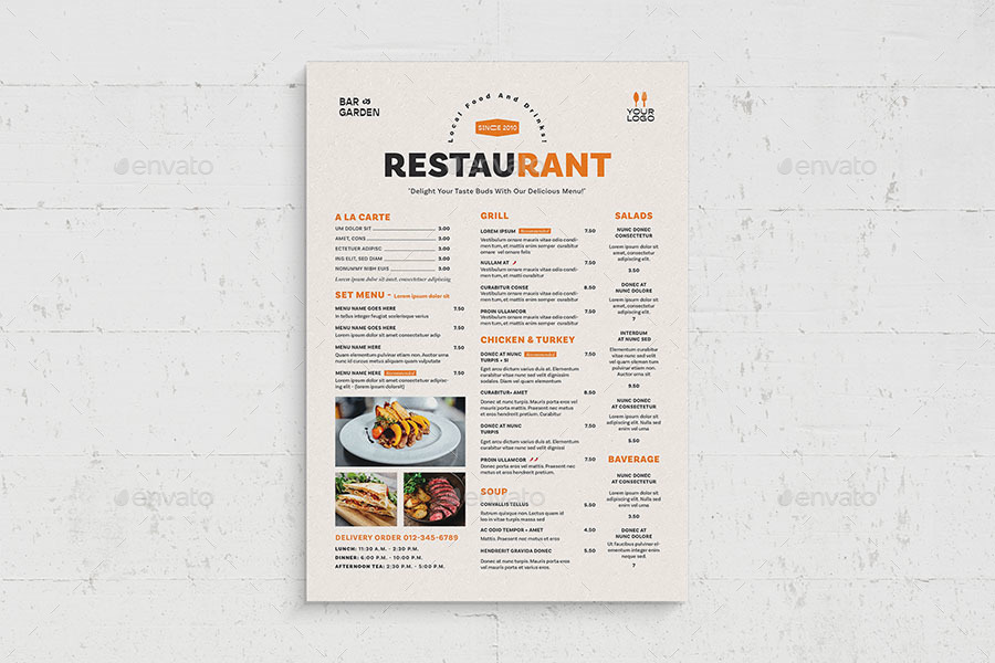 Modern Menu Layout, Print Templates | GraphicRiver