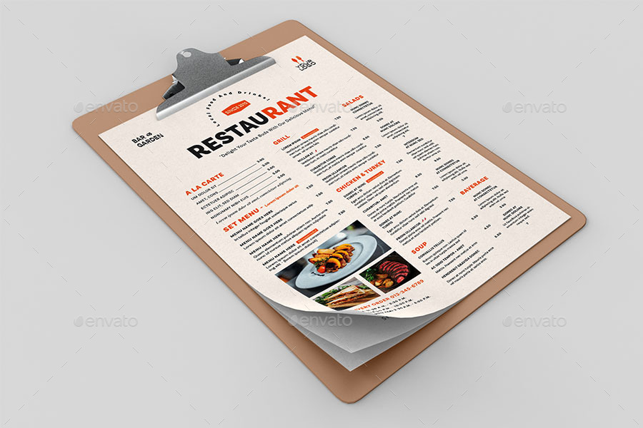Modern Menu Layout, Print Templates | GraphicRiver