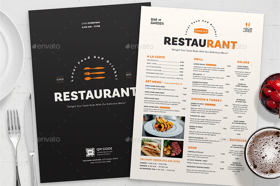 Modern Menu Layout, Print Templates | GraphicRiver