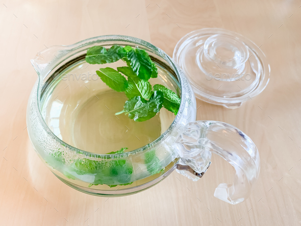 Mint Tea in Teapot Stock Photo by EvergreenPlanet | PhotoDune