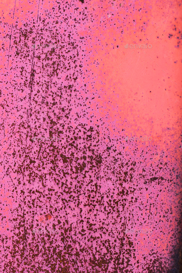 Rusty pink metal abstract background. Texture of an old plate with ...