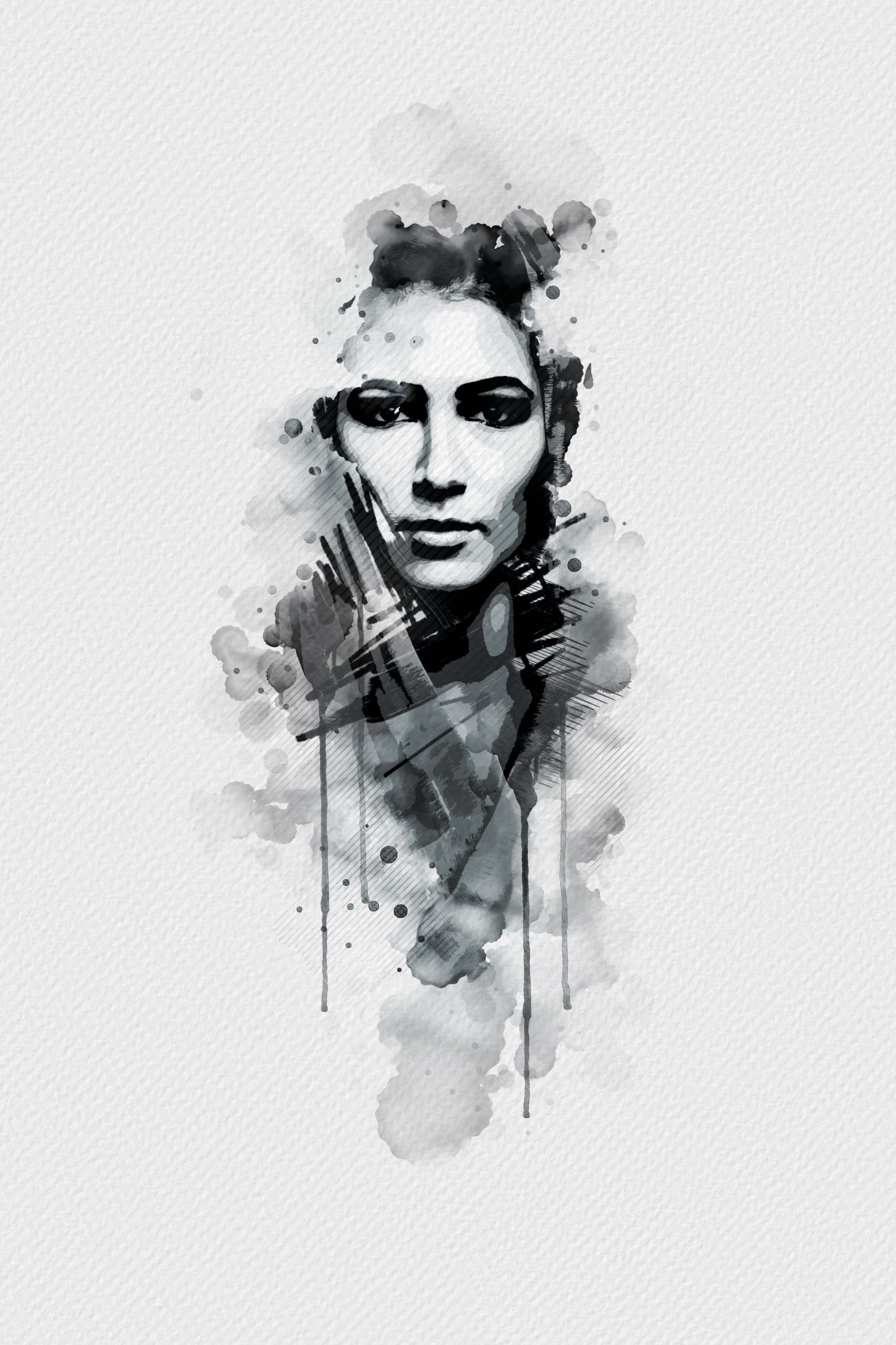 Ink Portrait Premium Photo Effect, Add-ons | GraphicRiver
