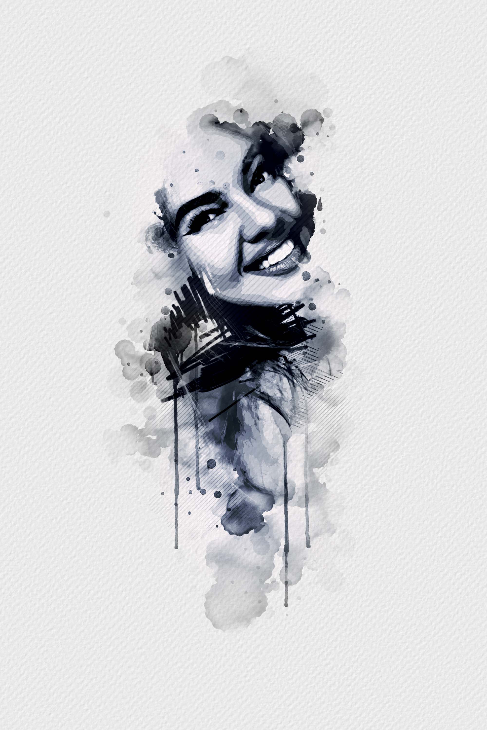 Ink Portrait Premium Photo Effect, Add-ons | GraphicRiver